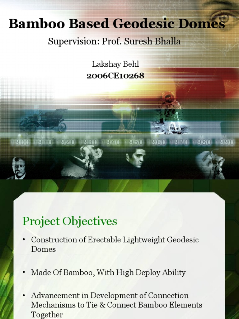 Bamboo Based Geodesic Domes | PDF | Strength Of Materials | Dome