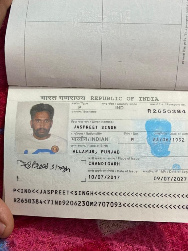 Passport Jaspreet Singh | PDF