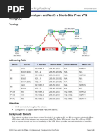 19.5.5 Packet Tracer - Configure and Verify A Site-To-Site IPsec VPN - ITExamAnswers | PDF ...