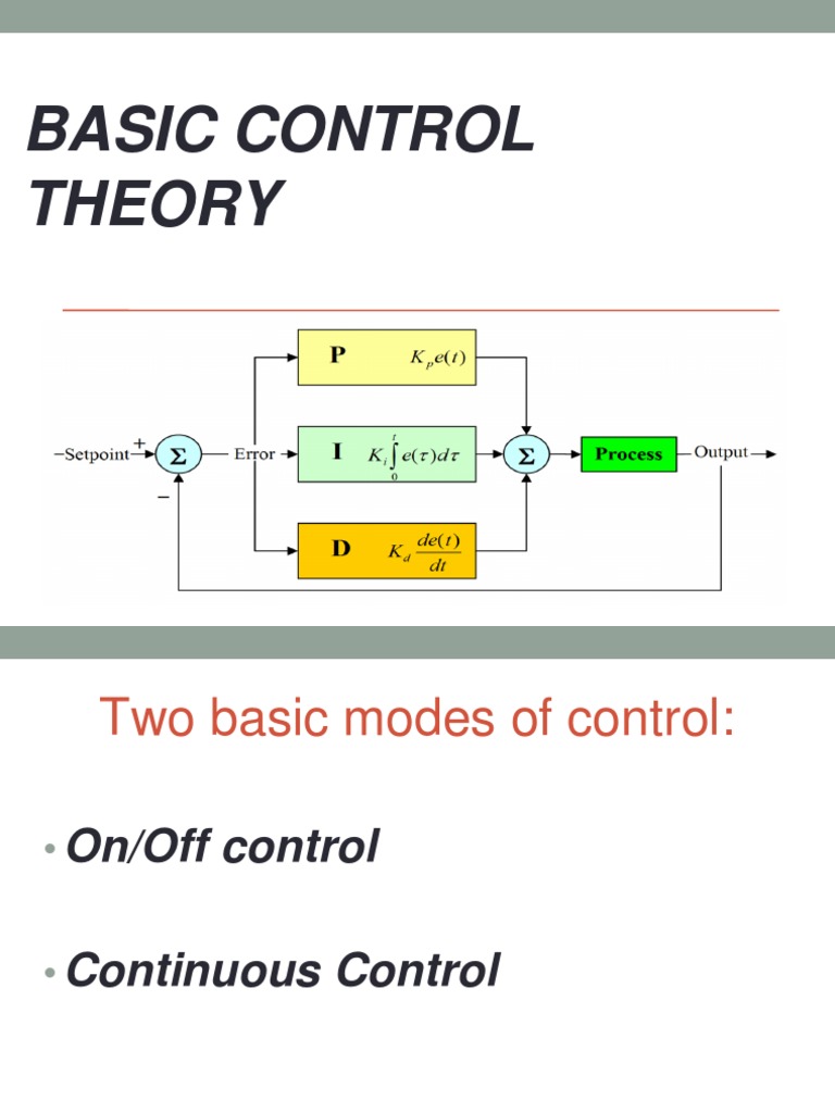04 Basic Control Theory Pdf Control Theory Control Engineering