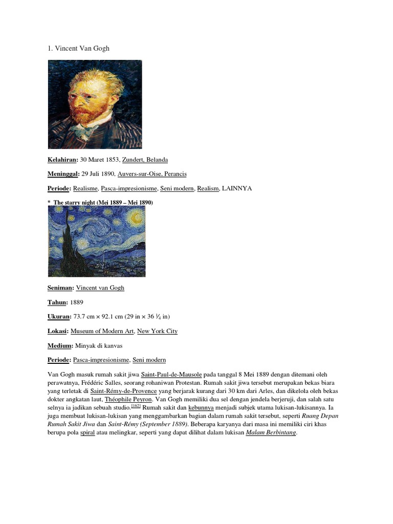 Vincent Van Gogh | PDF