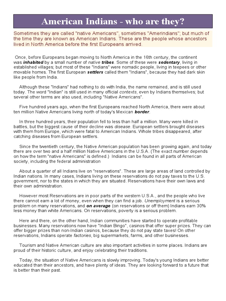 American Indians | PDF | Indigenous Peoples Of The Americas | Native ...