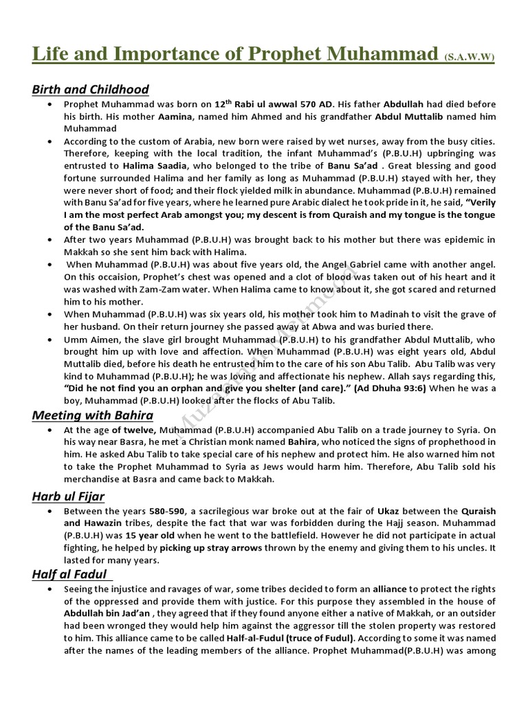5) Life in Makkah | PDF | Muhammad | Prophets And Messengers In Islam