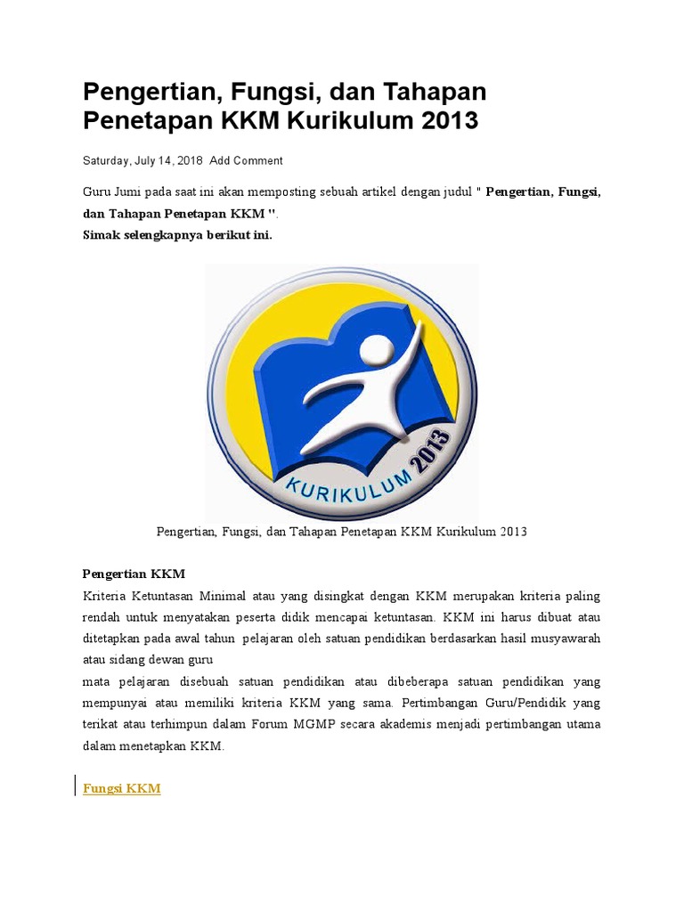 Cara Meaanghitung KKM | PDF