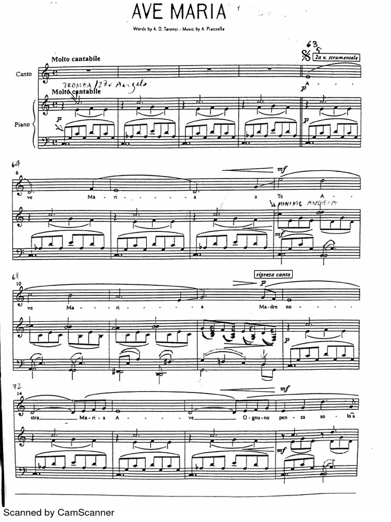 Ave Maria A.Piazzolla | PDF