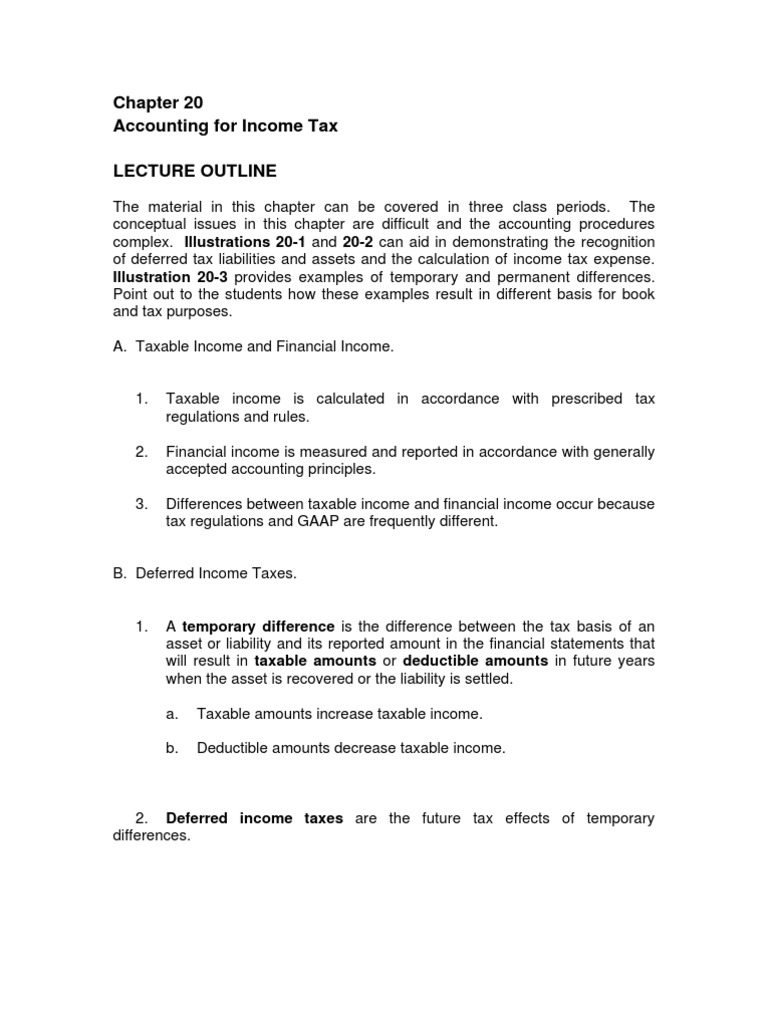 Income Tax Accounting Overview | PDF | Tax Expense | Deferred Tax