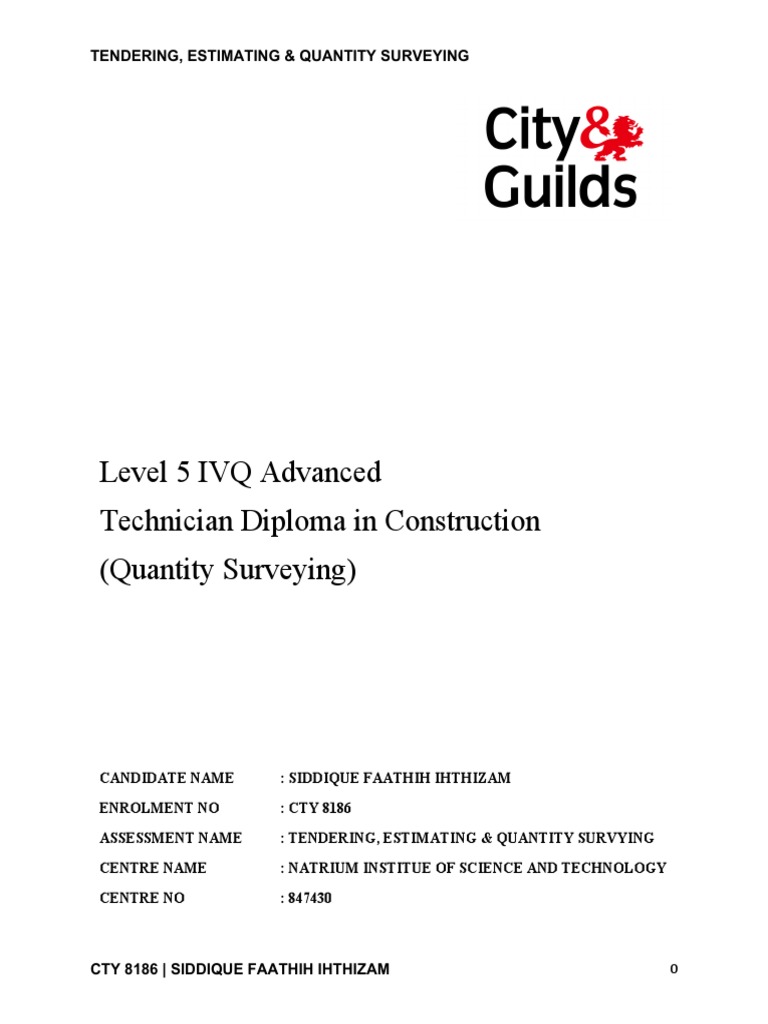 Tendering and Estimating in Construction | PDF | Procurement | Supply Chain