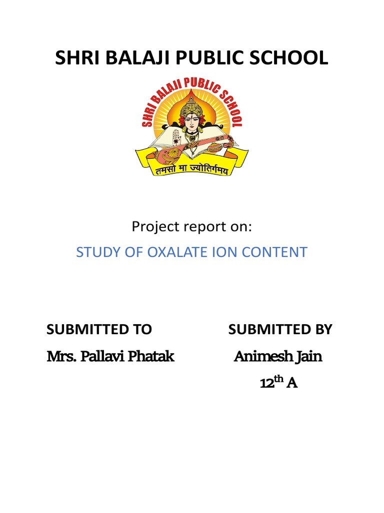 Class 12th Chemistry Project PDF | PDF | Titration | Chemistry
