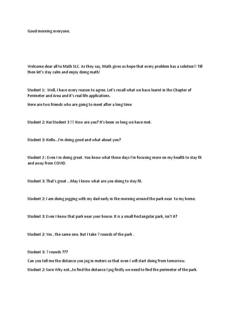 Math SLC Script | PDF