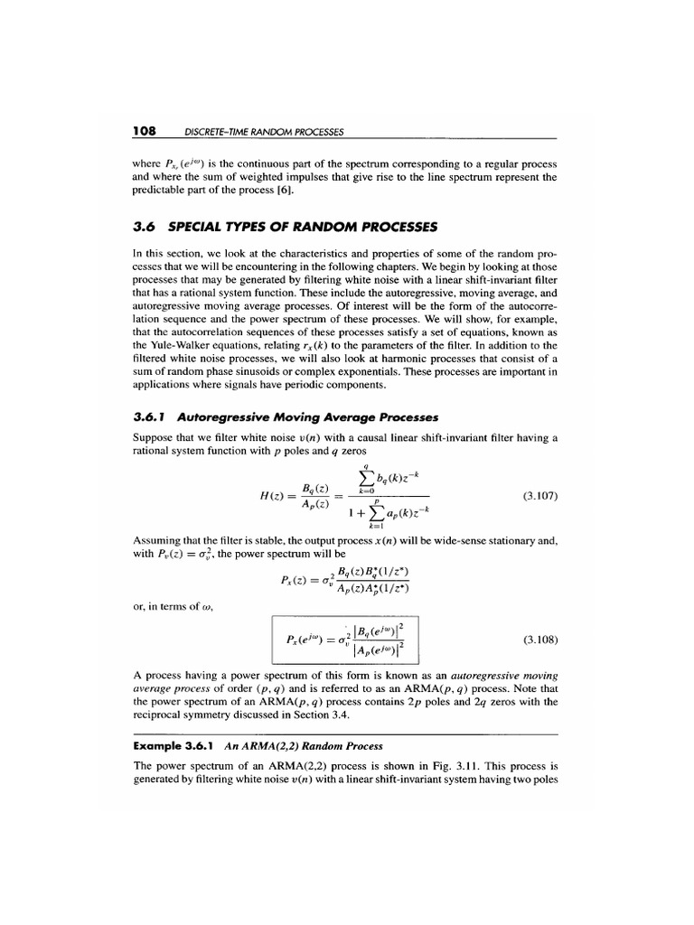 Signal Modelling & Yule Walker Equation | PDF