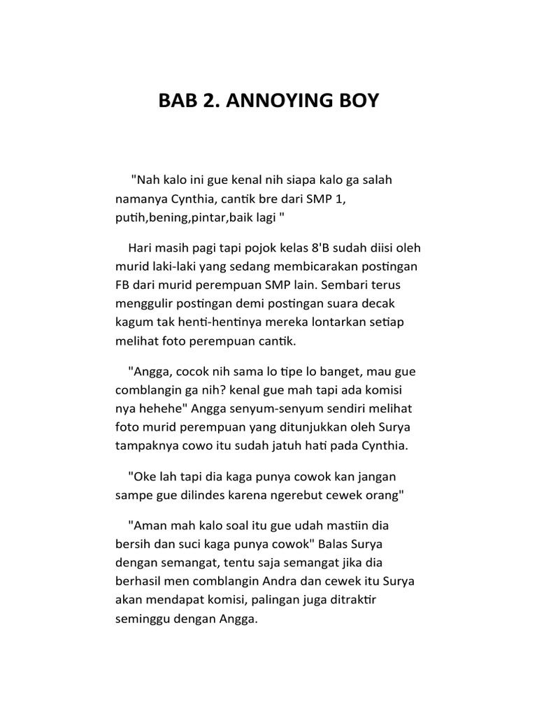 Bab 2. Annoying Boy | PDF