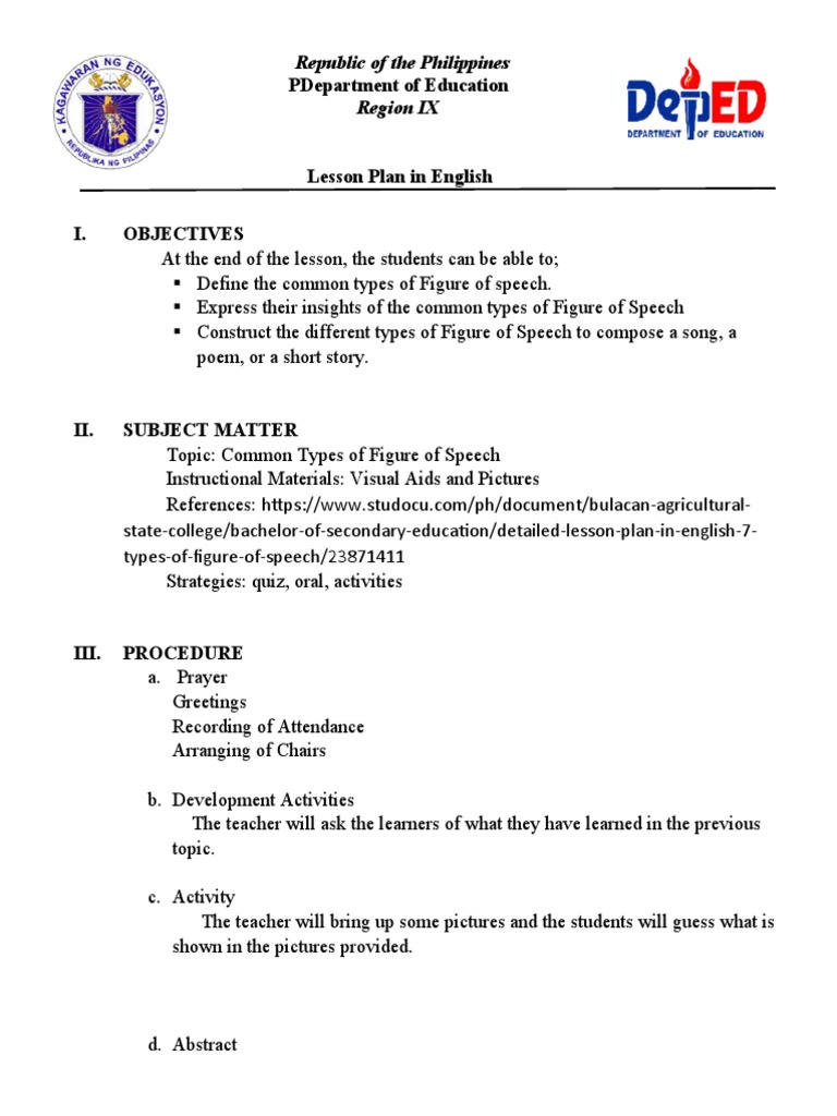 Lesson Plan | PDF | Lesson Plan | Cognition