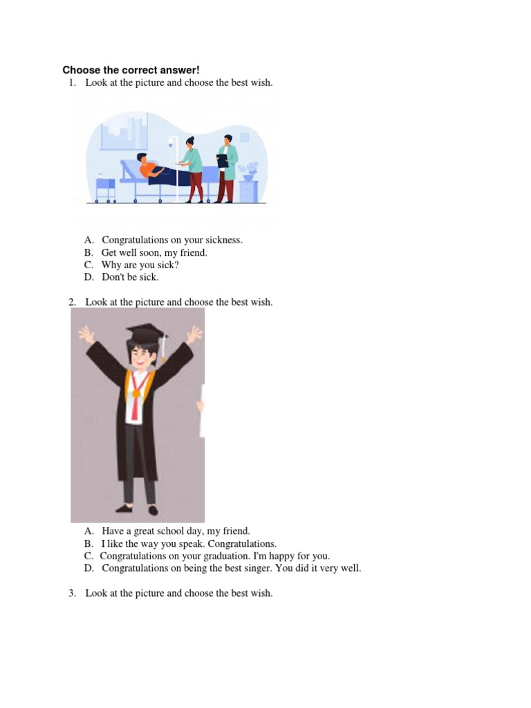 Choose correct answers quiz | PDF