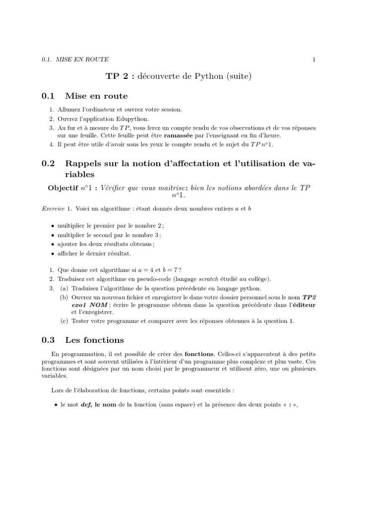 Initiation à Python pour Débutants | PDF | Programme informatique ...