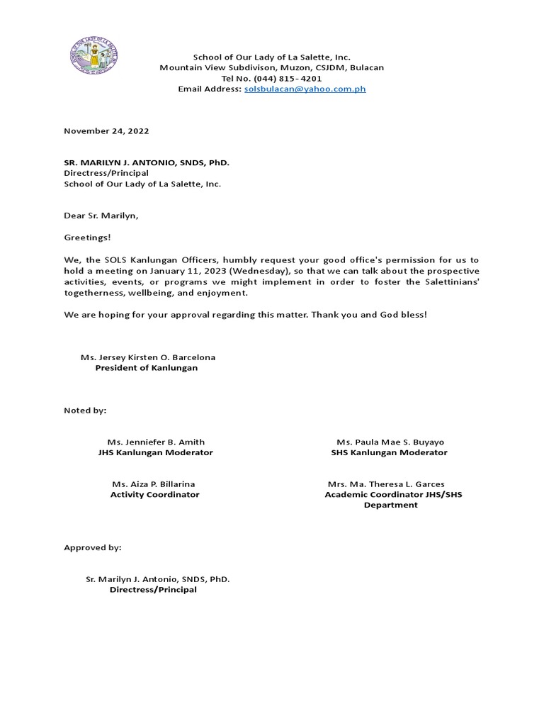 SSG Meeting Request | PDF