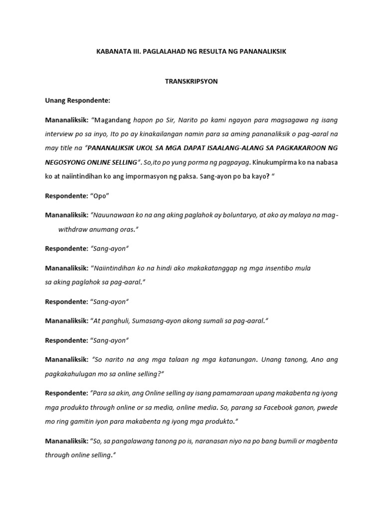 KABANATA III at IV - G2 | PDF