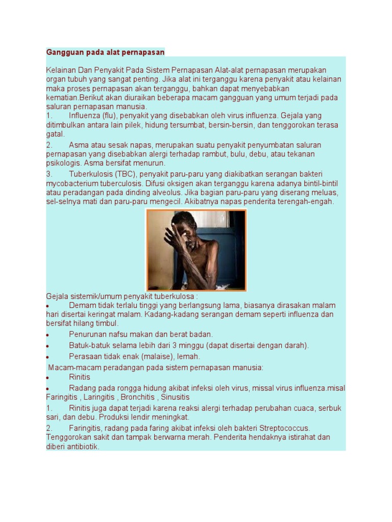 Gangguan Pada Alat Pernapasan | PDF | Pengembangan Diri | Kesehatan Holistik