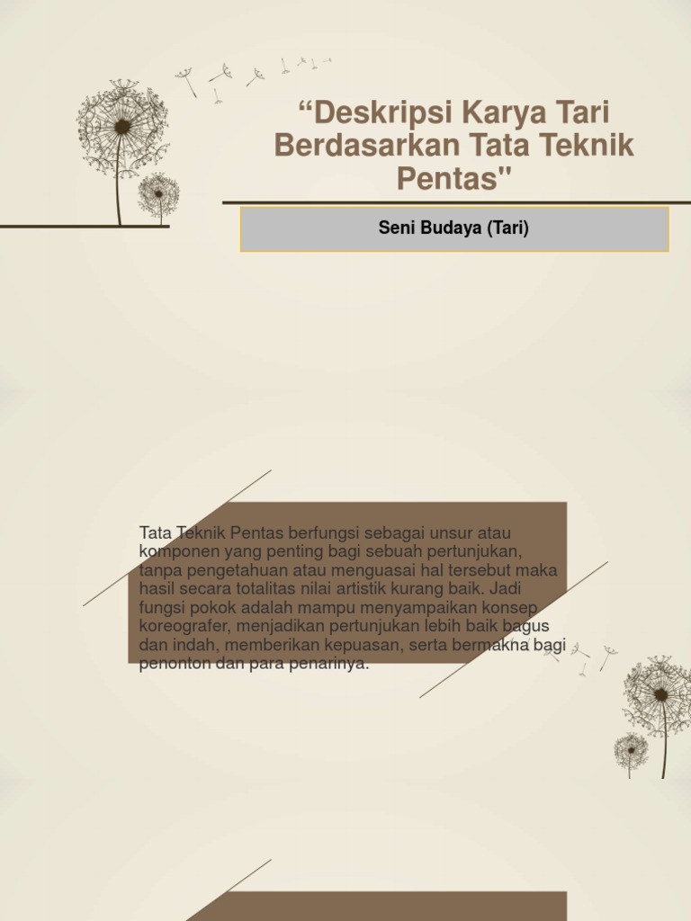Deskripsi Tata Pentas | PDF | Ilmu Sosial | Puisi