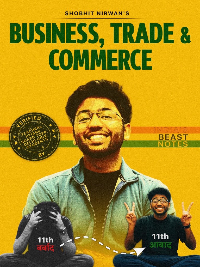 Shobit Nirwan Business Trade and Commerce Notes | PDF | Business | Risk