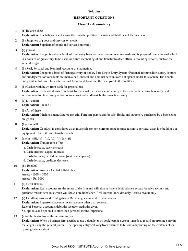 Class 11 Accountancy Guide | PDF | Debits And Credits | Economies