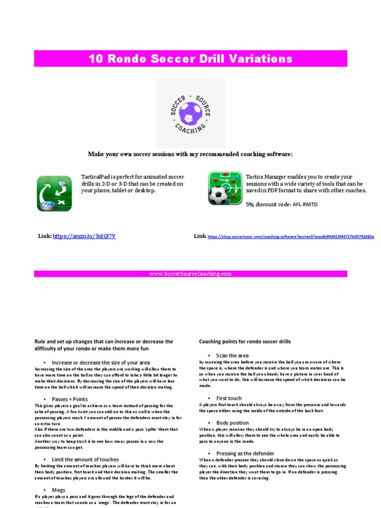 10 Rondo Soccer Drills | PDF | Association Football | Defender ...