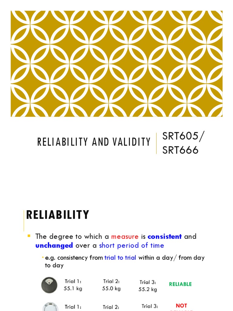 12-Reliability and Validity | PDF | Factor Analysis | Validity (Statistics)