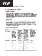 Rubrics For Essay | PDF | Rubric (Academic) | Essays