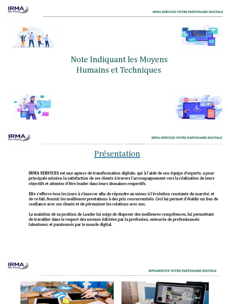 Présentation IRMA | PDF | Consultant | Internet