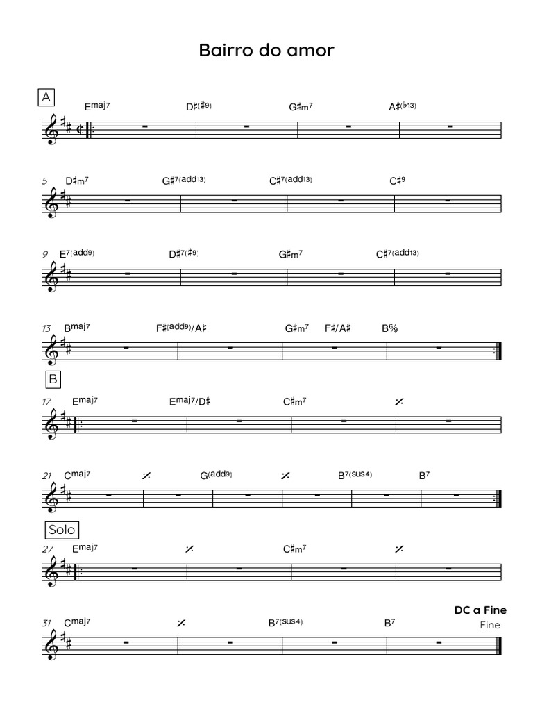 Bairro Do Amor - Full Score | PDF