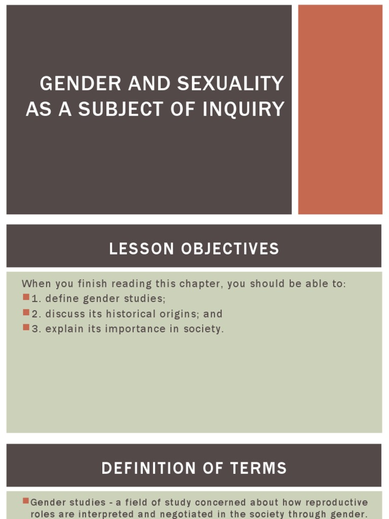 Lesson 3 Gender and Sexuality As A Subject of Inquiry 3 | Download Free ...