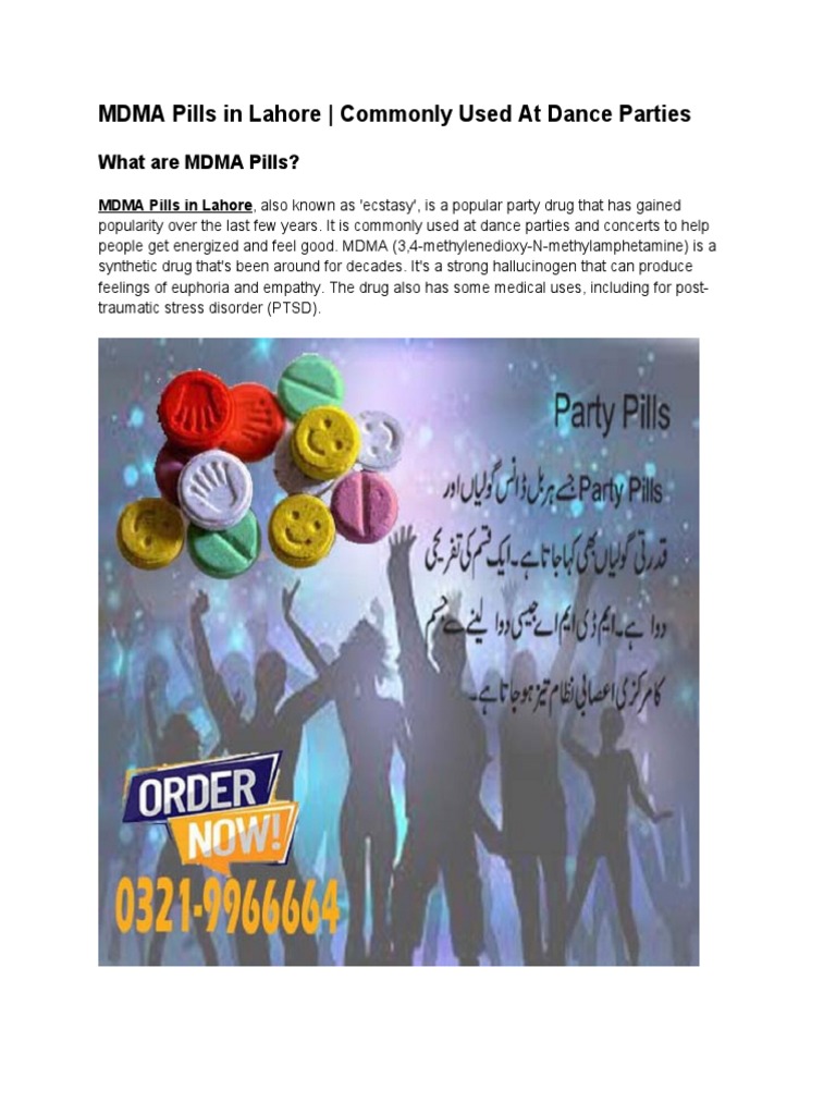 MDMA Pills in Lahore Commonly Used at Dance Parties | PDF | Career & Growth