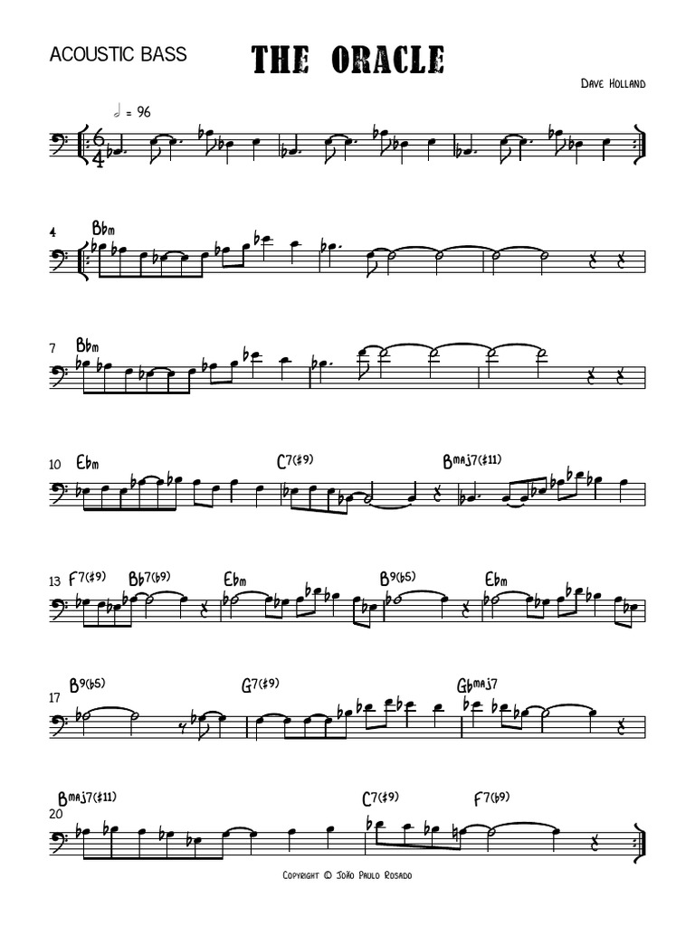 The Oracle Bass Clef Dave Holland | PDF