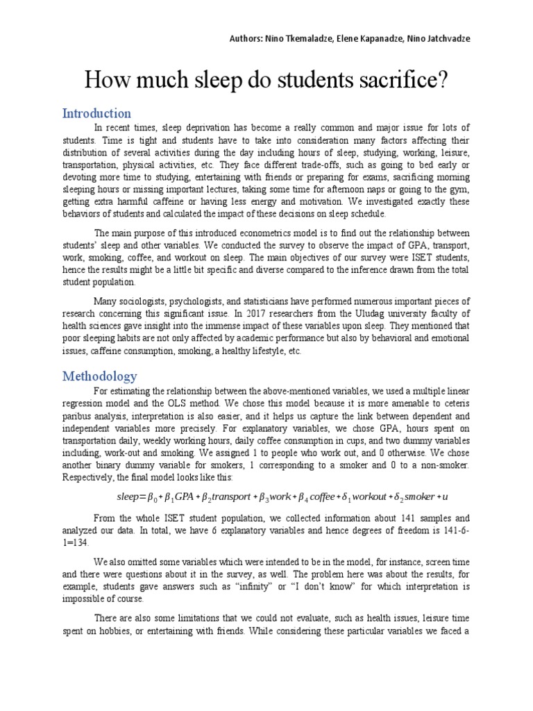 Econometrics Project Pdf P Value Regression Analysis