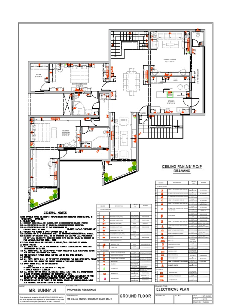 Ground Floor Electrical Layout Plan | PDF | Manufactured Goods | Equipment