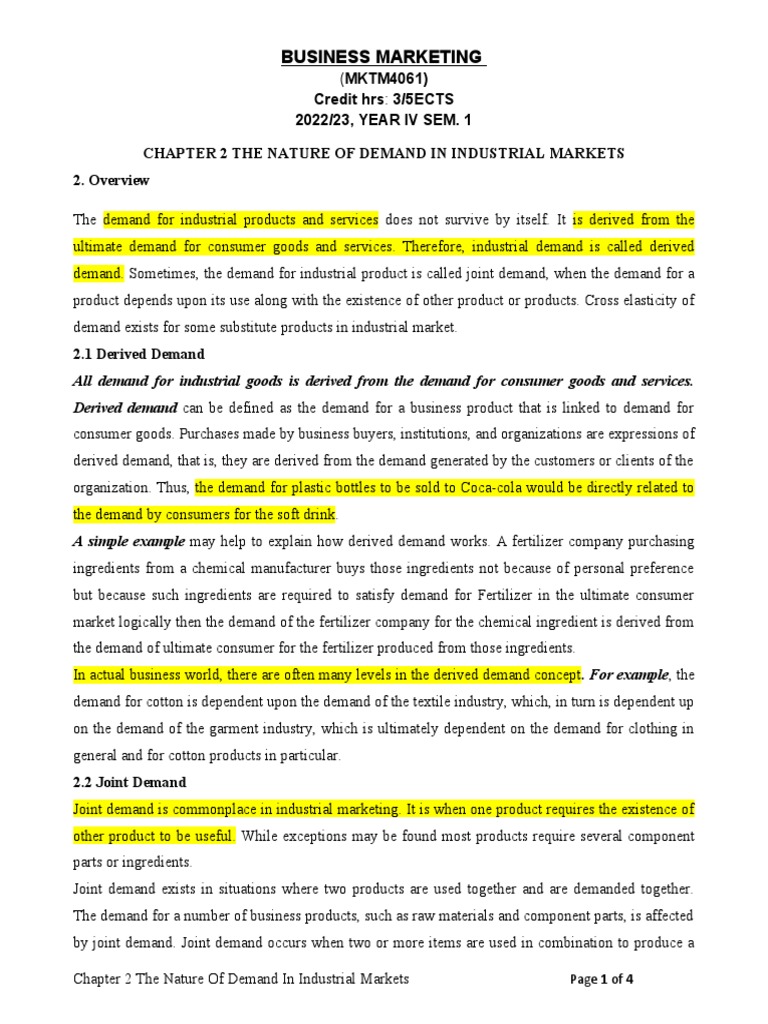 Understanding Derived Demand, Joint Demand, and Cross-Elasticity of ...