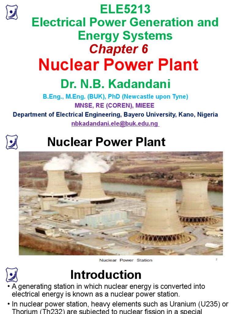 Nuclear Power Plant | PDF | Nuclear Reactor | Nuclear Power
