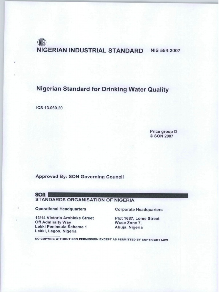 Drinking Water Quality | PDF