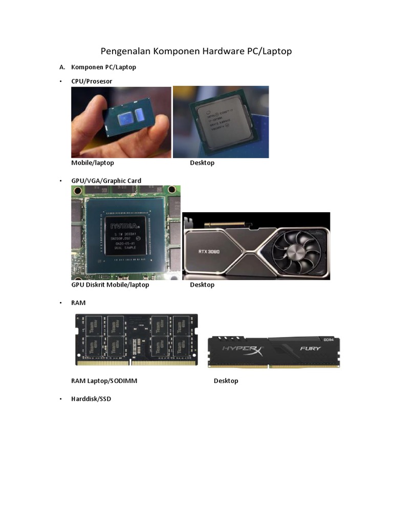 Pengenalan Komponen Hardware PC | PDF