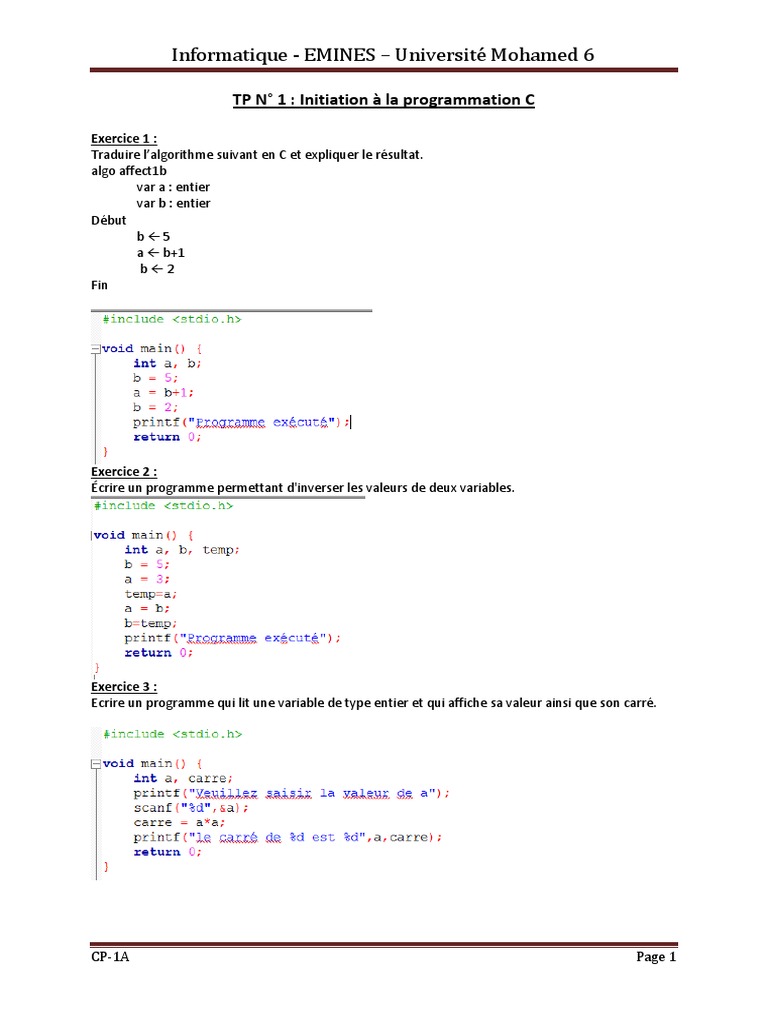 Initiation à la programmation en C | PDF | Informatique | Informatique
