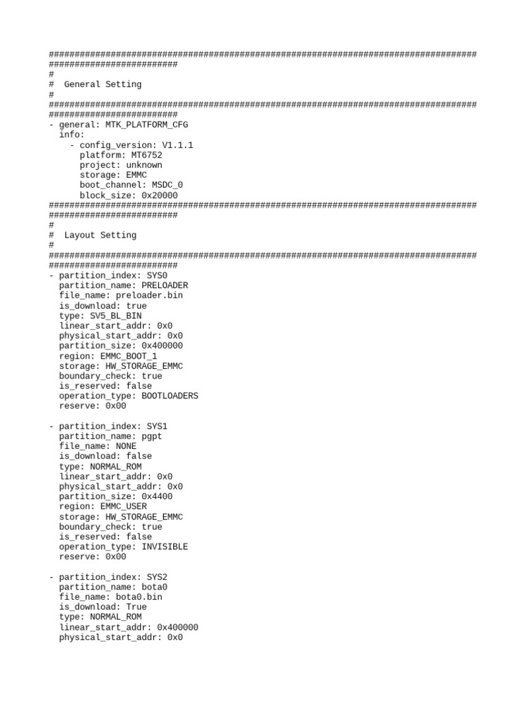 MT6752 Android Scatter (New Format) | PDF | Data | Computer Hardware