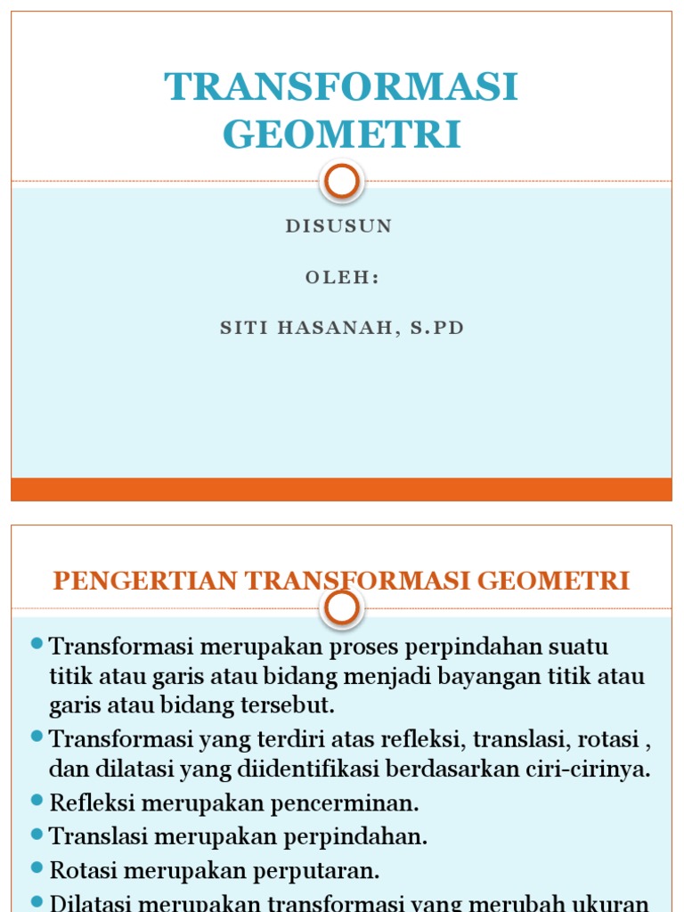Transformasi Geometri | PDF