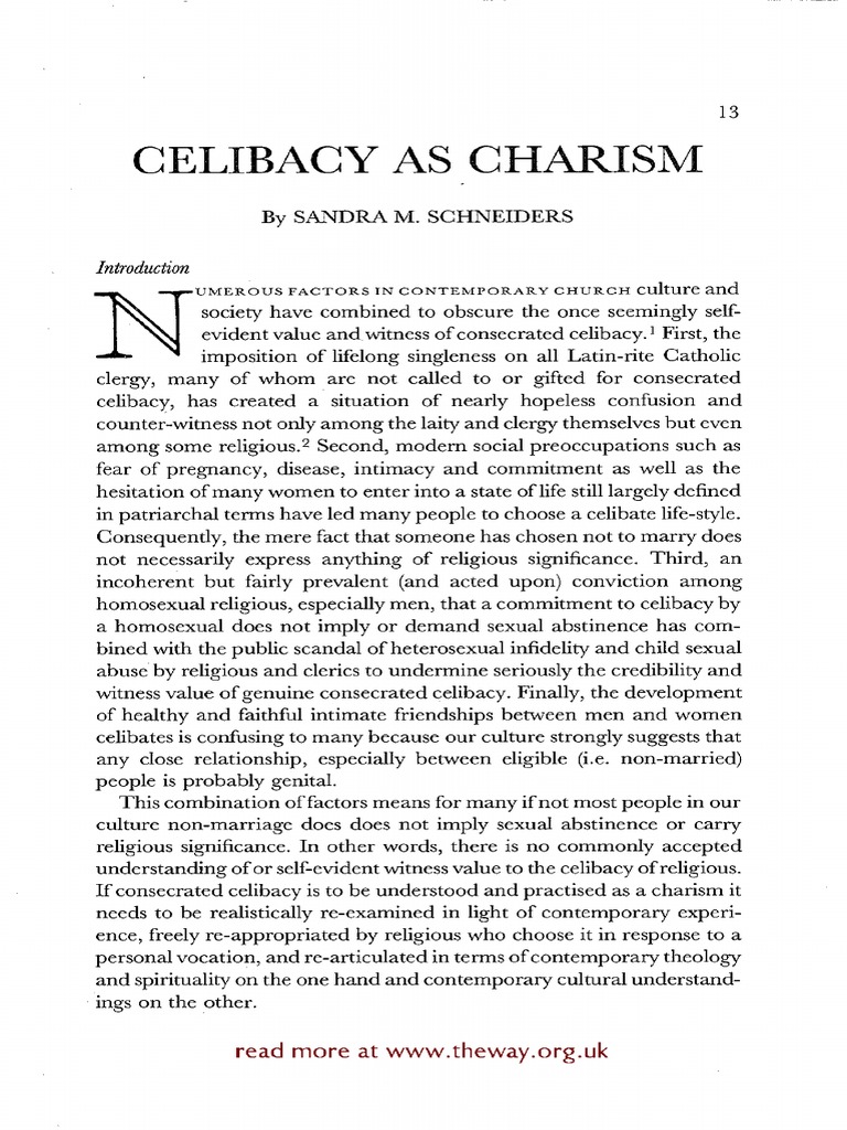 Understanding Consecrated Celibacy | PDF | Celibacy | Marriage