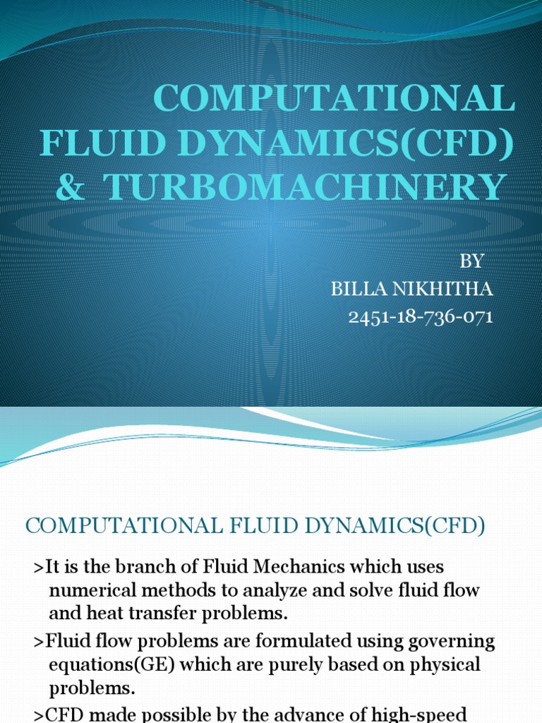 Computational Fluid Dynamics (CFD) & Turbomachinery | PDF | Computational Fluid Dynamics ...
