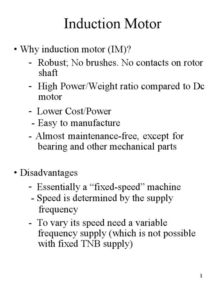 Induction Motor Overview and Applications | PDF | Electric Motor ...