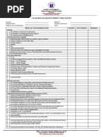 Classroom Monitoring Checklist: Department of Education | PDF ...
