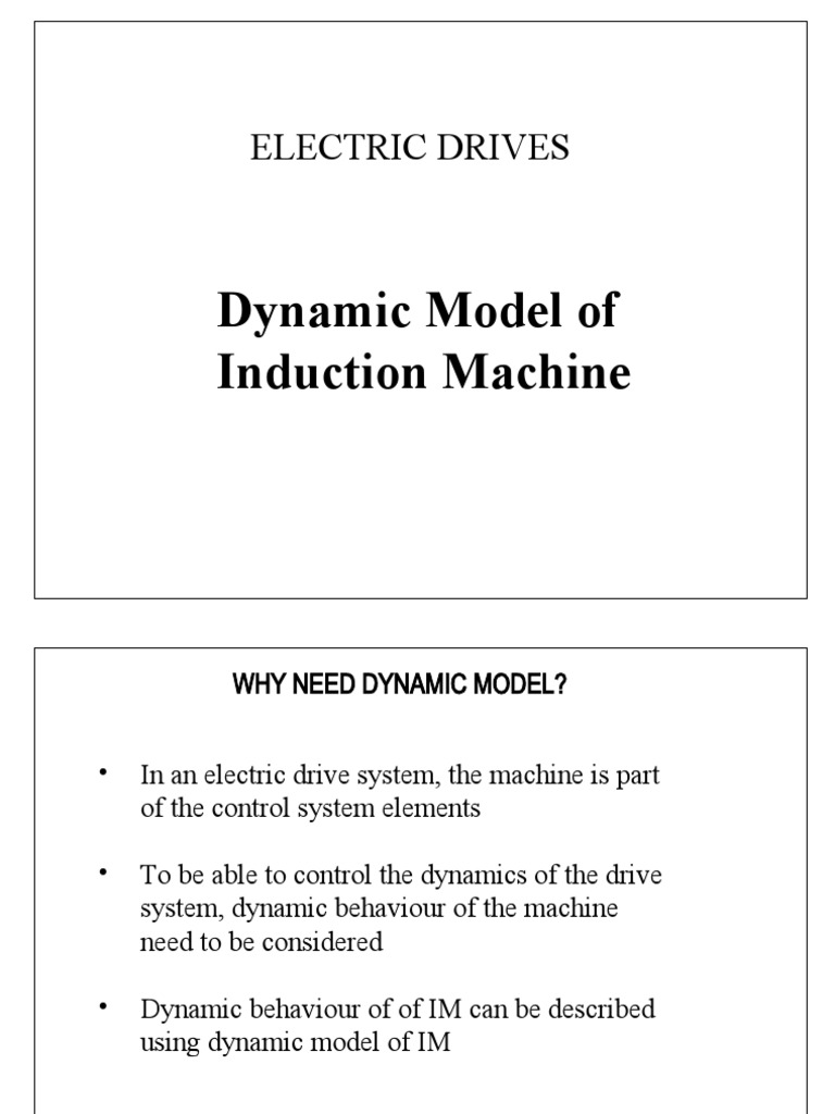 Dynamic Model of Induction Machine | PDF | Magnetism | Electrical ...