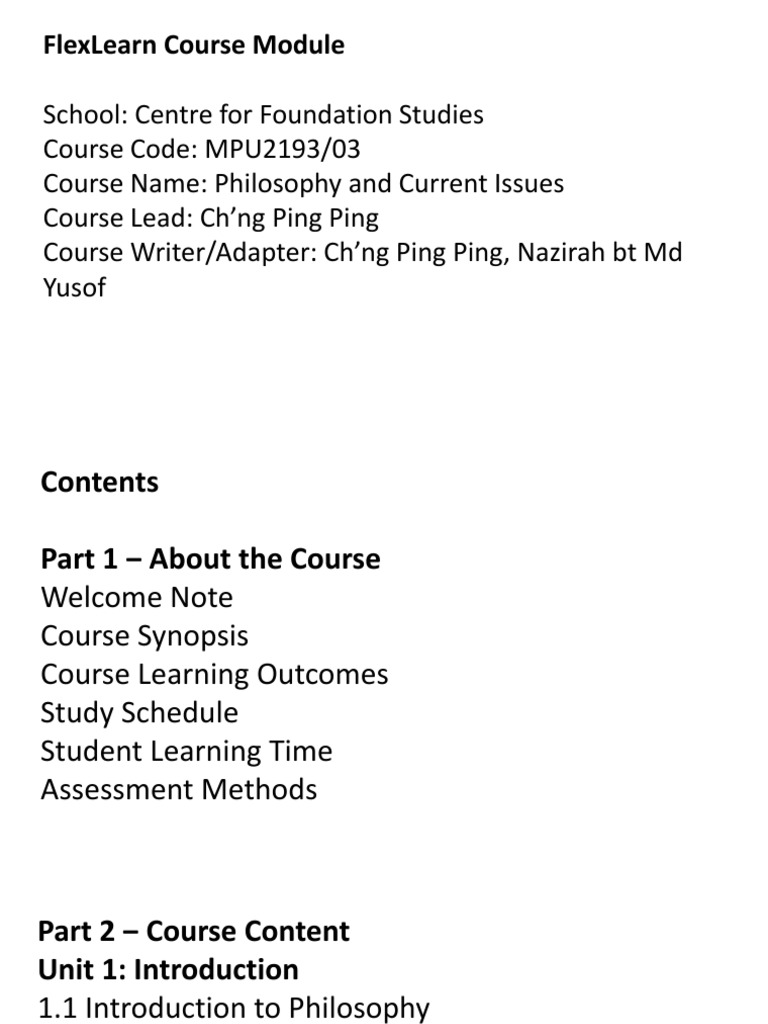 Introduction To Philosophy Class - New | PDF | Philosophy Of Education ...