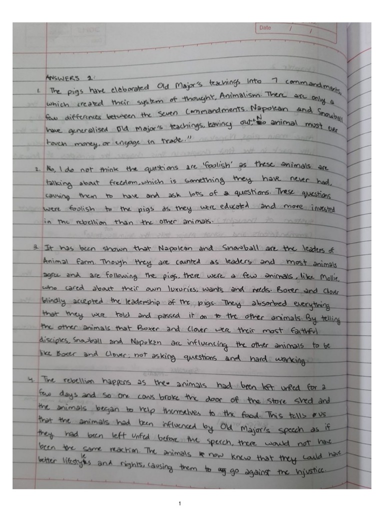 Chapter 2 Animal Farm | PDF