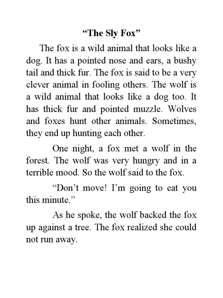 The Sly Fox | PDF