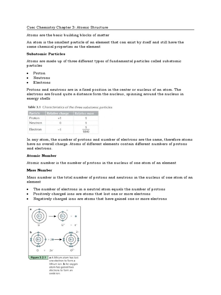 Atomic Structure and Isotopes Overview | PDF | Atomic Nucleus | Atoms